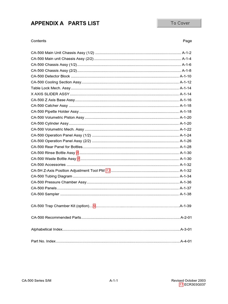 Appendix A Parts List: To Cover | PDF | Sensor | Vacuum Tube