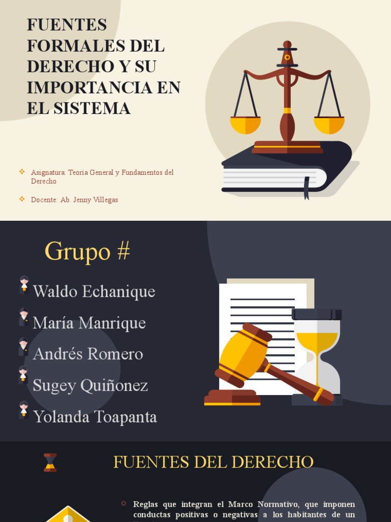 Diapositivas Fuentes Formales Del Derecho 2 | PDF | Fuentes del derecho ...