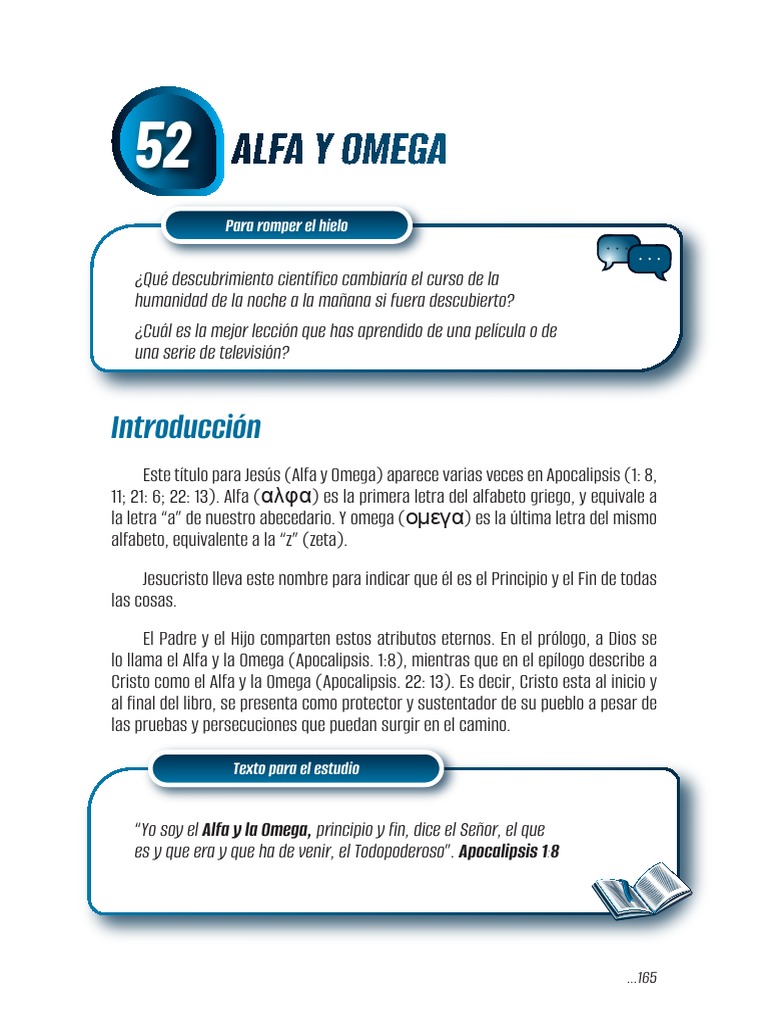 52 Alfa y Omega | PDF | Cristo (título) | Dios