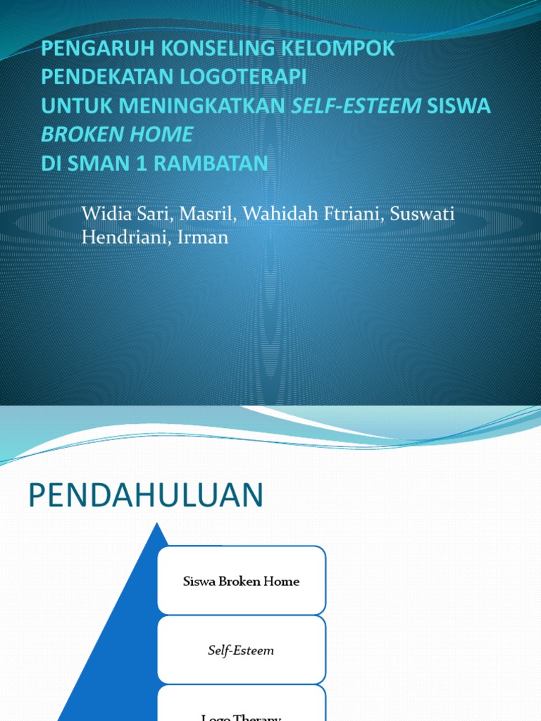 Pengaruh Konseling Kelompok Pendekatan Logoterapi | PDF