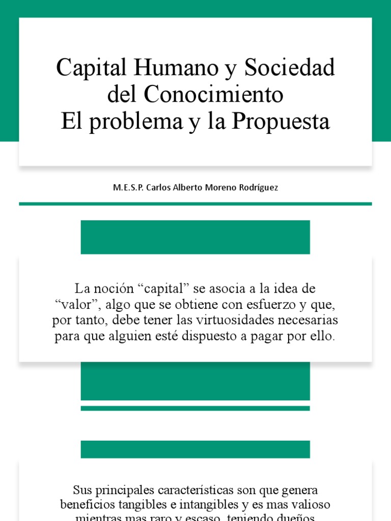 Capital Humano y Sociedad Del Conocimiento | PDF | Capital humano | Capital (economía)