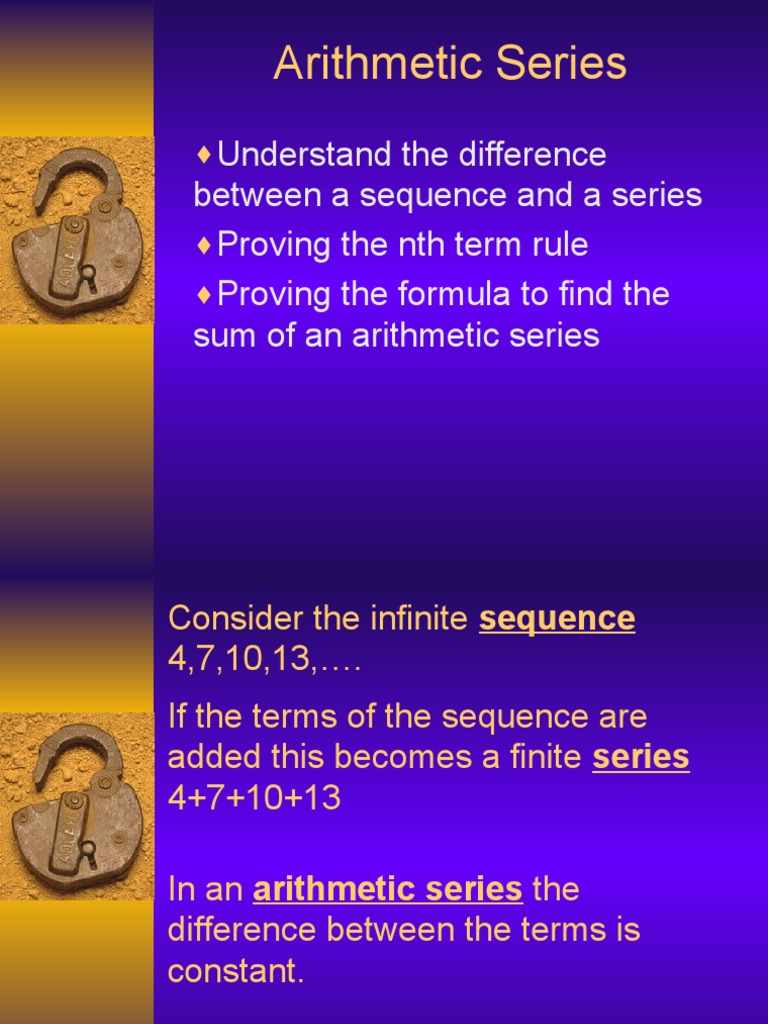 Arithmetic Series Proof PDF Mathematics Mathematical Analysis