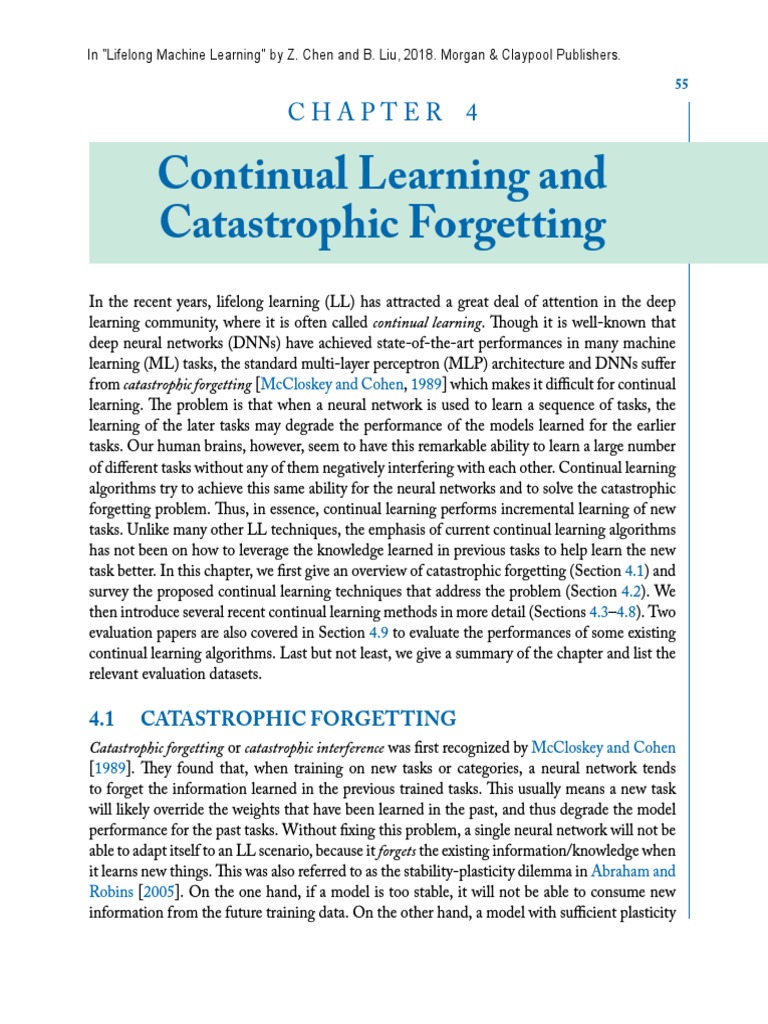 Continual Learning and Catastrophic Forgetting | PDF | Artificial ... Continual Learning and Catastrophic Forgetting | PDF | Artificial ...