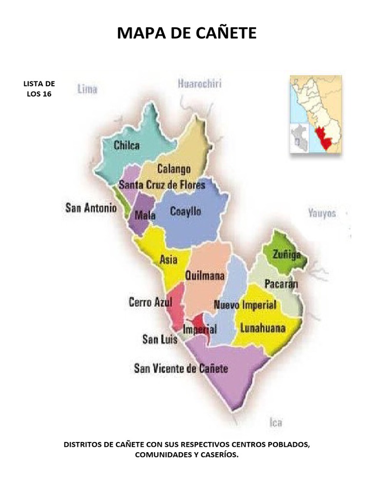 Mapa de Cañete | PDF | Alimentos | Ciencias de la Tierra