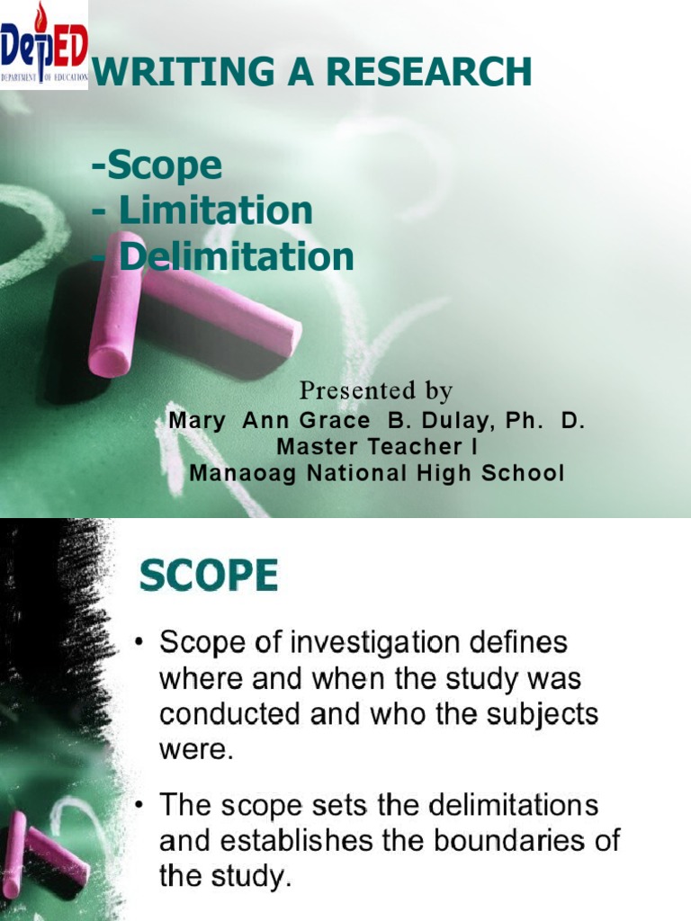 Understanding Scope and Limitations in Research | PDF | Career & Growth