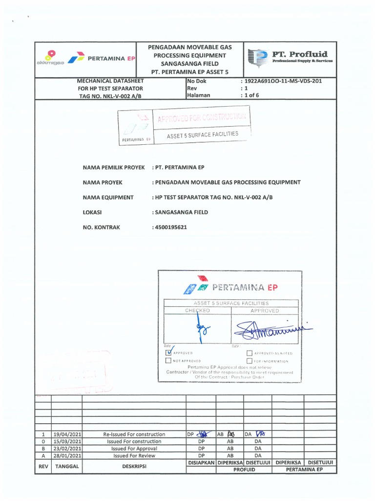 1922A691OO-11-MS-VDS-201 - Rev.1 - MECHANICAL DATASHEET FOR HP TEST ...