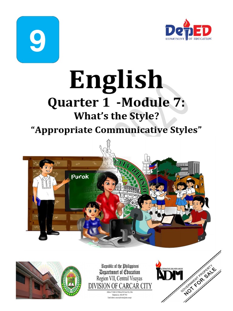 English: Quarter 1 - Module 7 | PDF | Communication | Learning