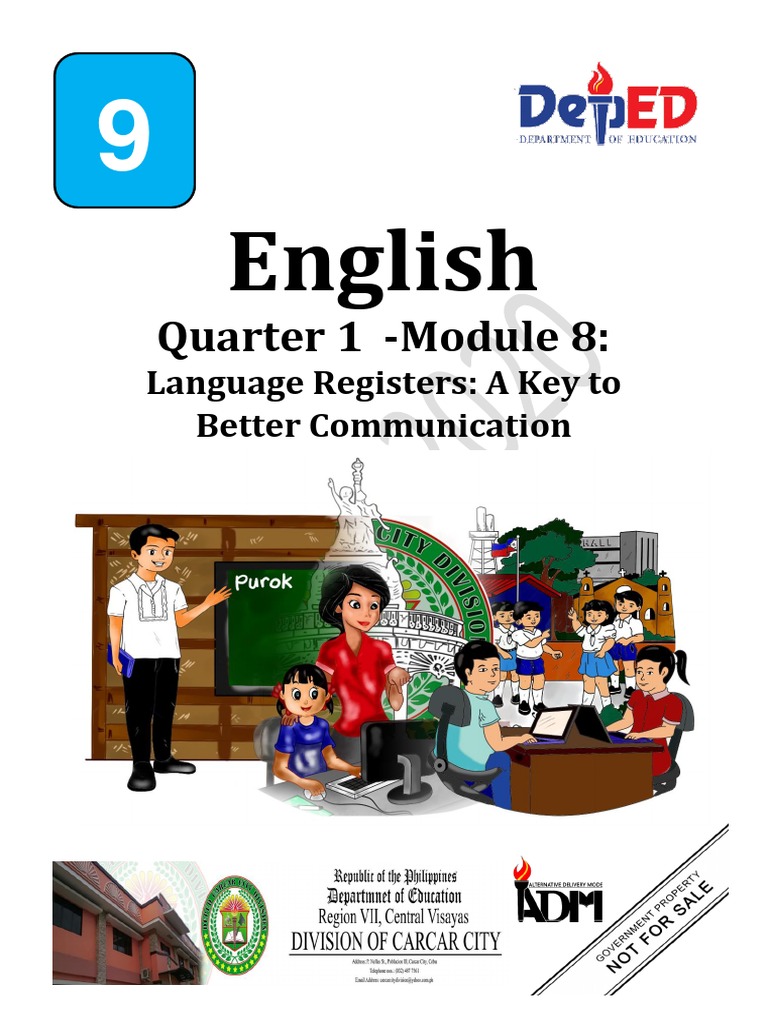 English: Quarter 1 - Module 8 | PDF | Jargon | Communication