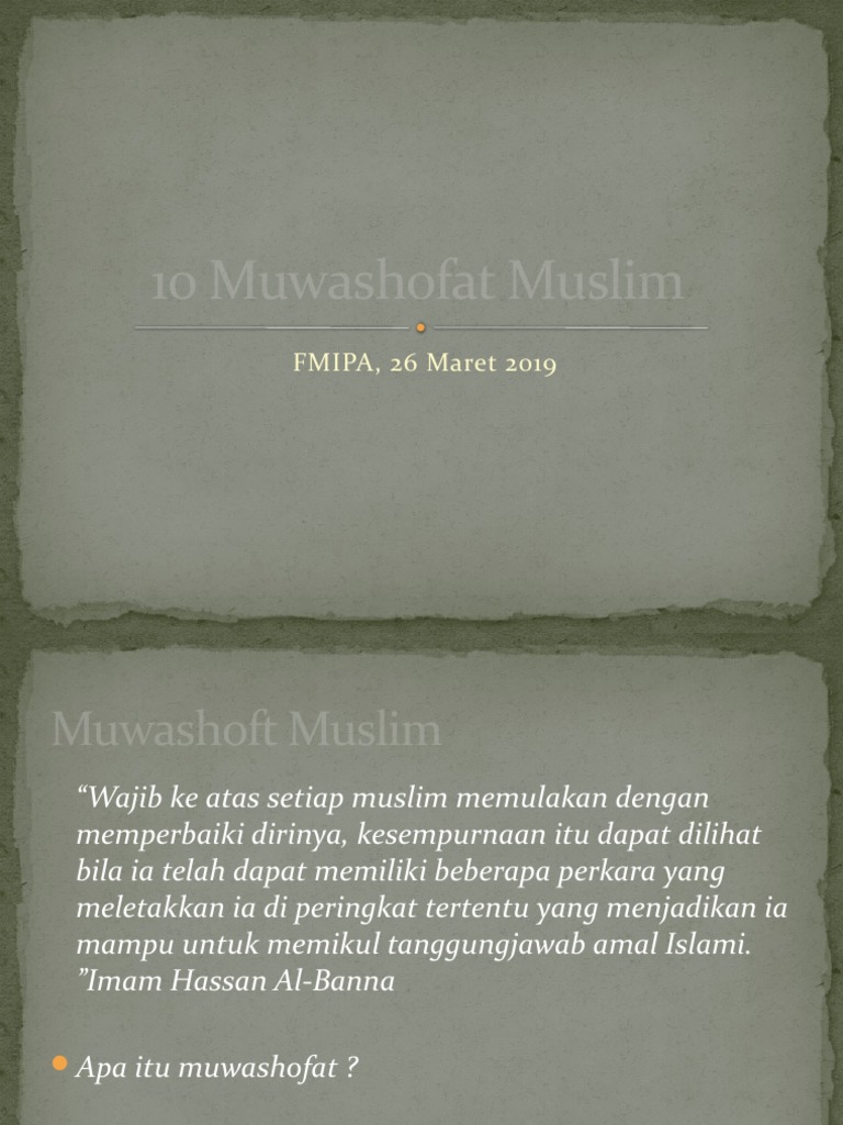 Muwashofat Muslim | PDF