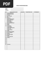 Format Cheklist Pemeriksaan Kendaraan Operasional Perusahaan | PDF