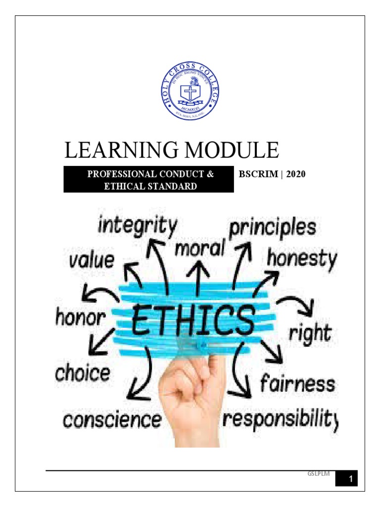 Learning Module: Professional Conduct & Ethical Standard | PDF | Morality | Courage