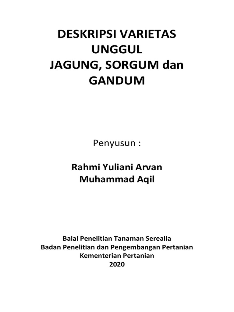 Deskripsi-Varietas Sorgum | PDF
