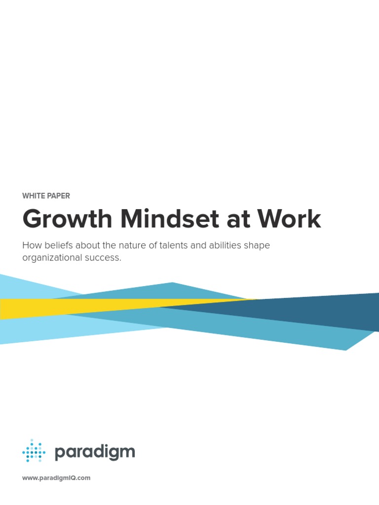 Growth Mindset at Work | PDF | Mindset | Stereotypes