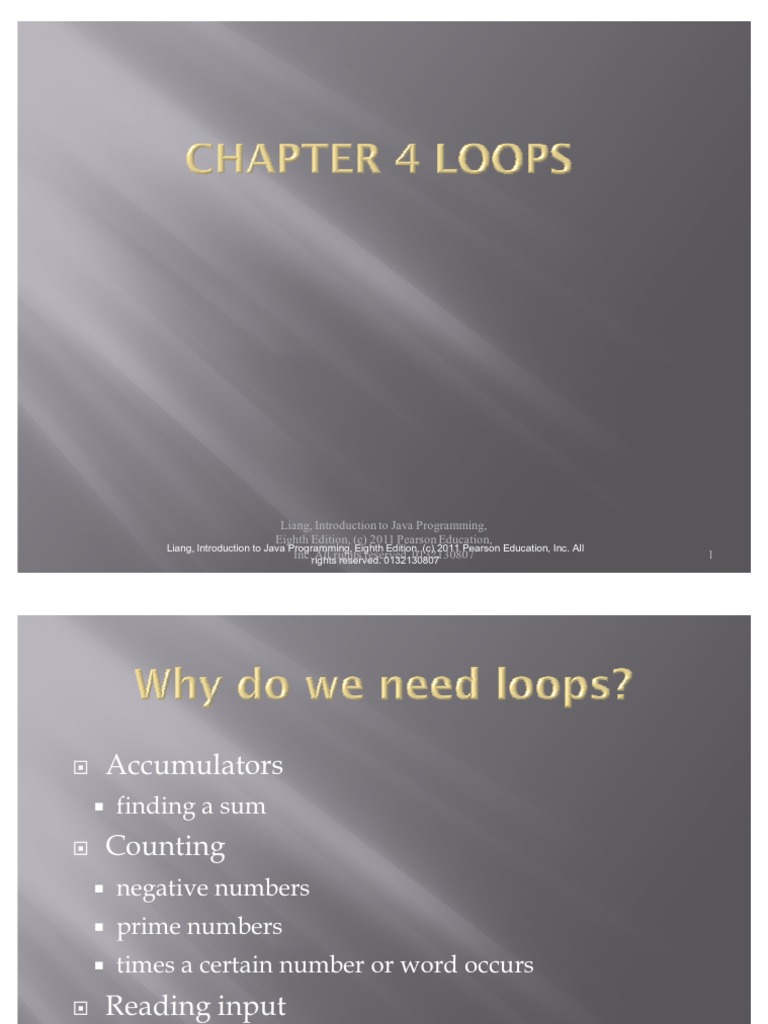 Chapter 4 Loops | PDF