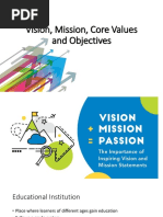 Vision Mission and Core Values | PDF | Institution | Curriculum