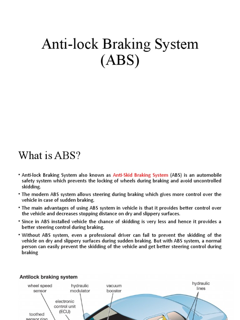 Anti-Lock Braking System (ABS) | PDF | Anti Lock Braking System | Brake
