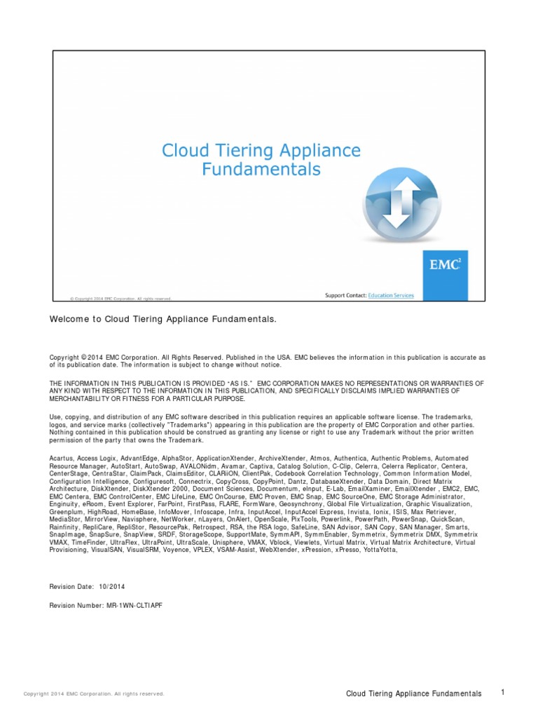 Cloud Tiering Appliance Fundamentals | PDF | Cloud Computing | Computer ...