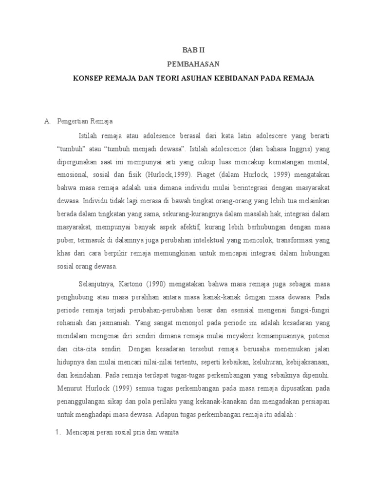 BAB II LP Remaja | PDF