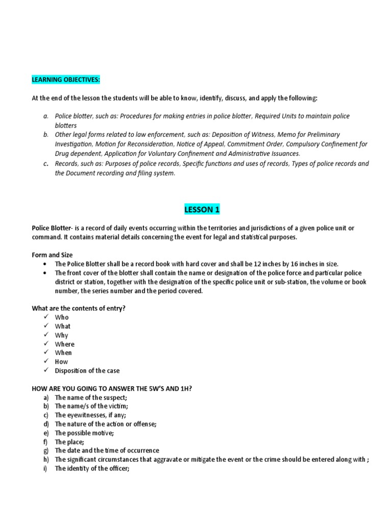 An In-Depth Look at Police Records, Forms, and the Importance of ...