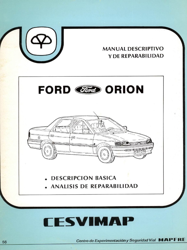 (TM) Ford Manual de Taller Ford Orion 1993 | PDF