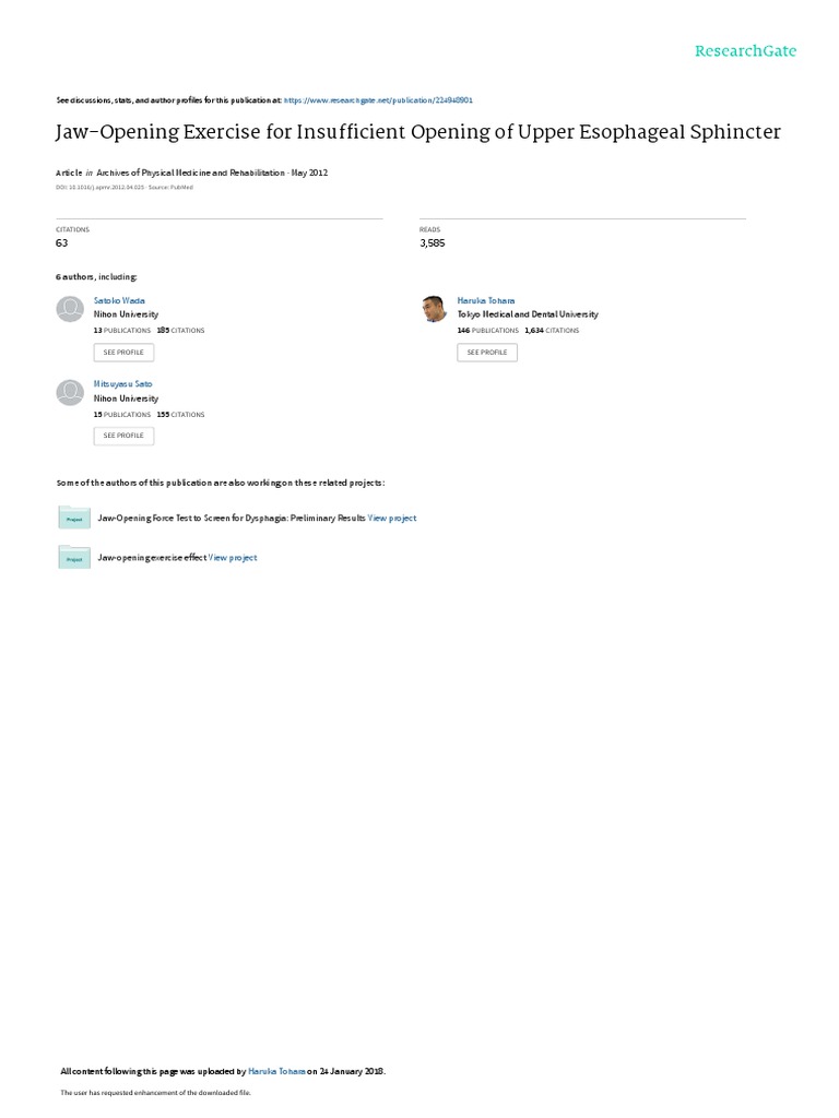 Jaw-Retraction Exercise Increases Anterior Hyoid Excursion During ...