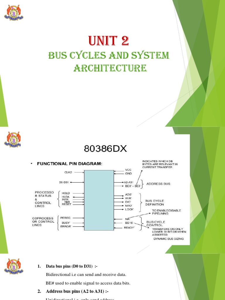 Unit 2: Bus Cycles and System Architecture | PDF | Input/Output | Cpu Cache