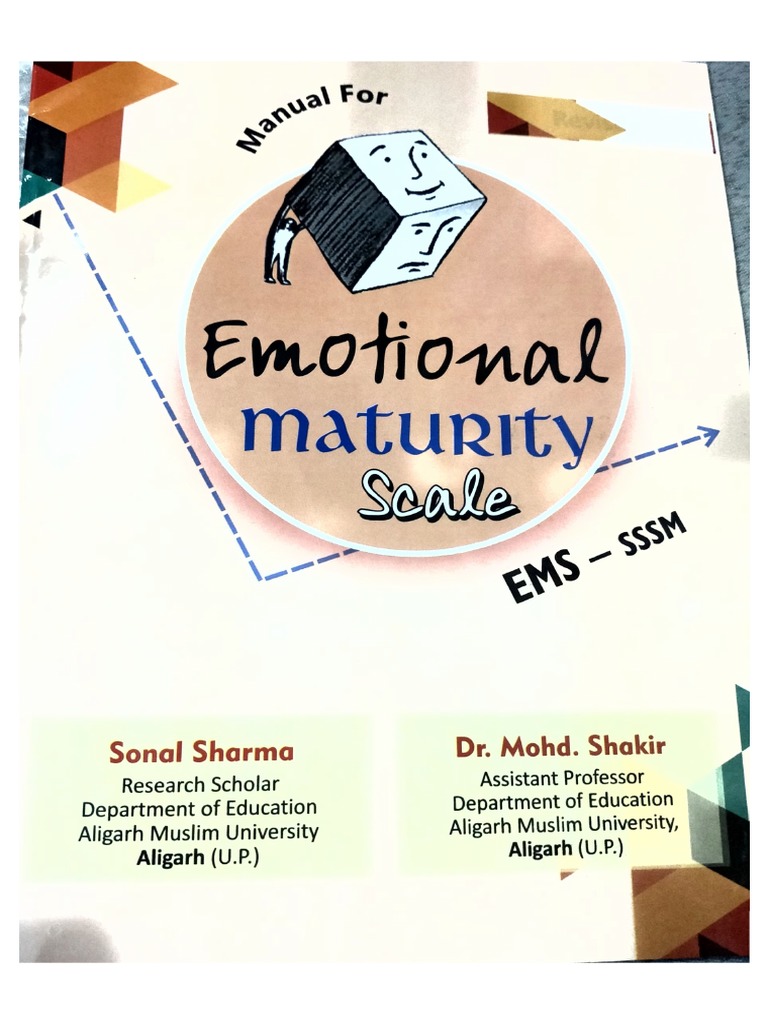 Emotional Maturity Scale EMS SSSM | PDF