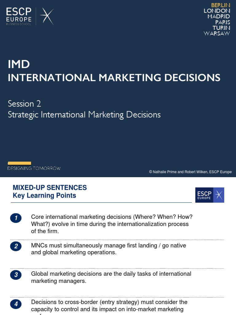 IMD - Session 2 - Slides - English - Complete - FINAL | PDF | Marketing ...