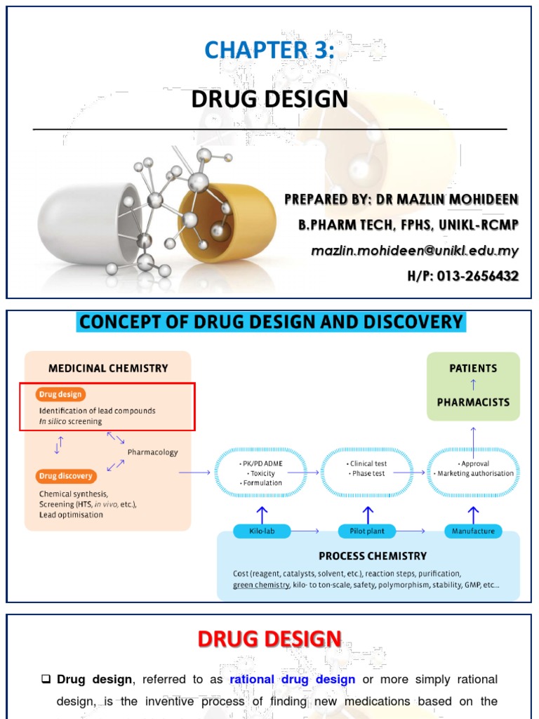Drug Design: Prepared By: DR Mazlin Mohideen B.Pharm Tech, FPHS, Unikl ...