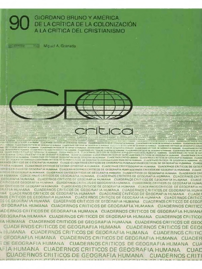 América y Giordano Bruno 1 | PDF | Conocimiento | Platón