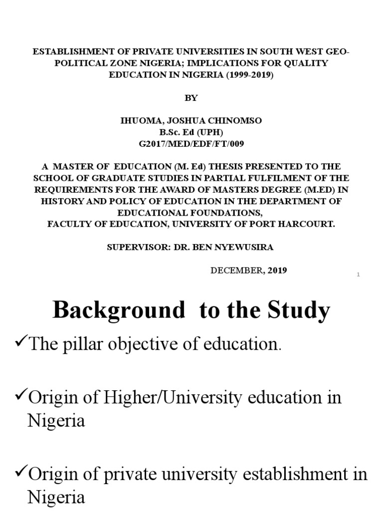 Establishment of Private Universities | PDF | University | Nigeria