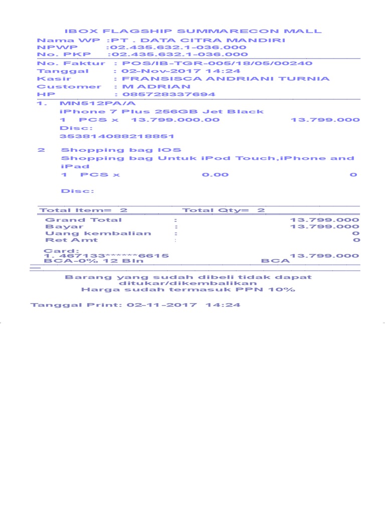 Ibox Bekasi September 7plus 256gb | PDF