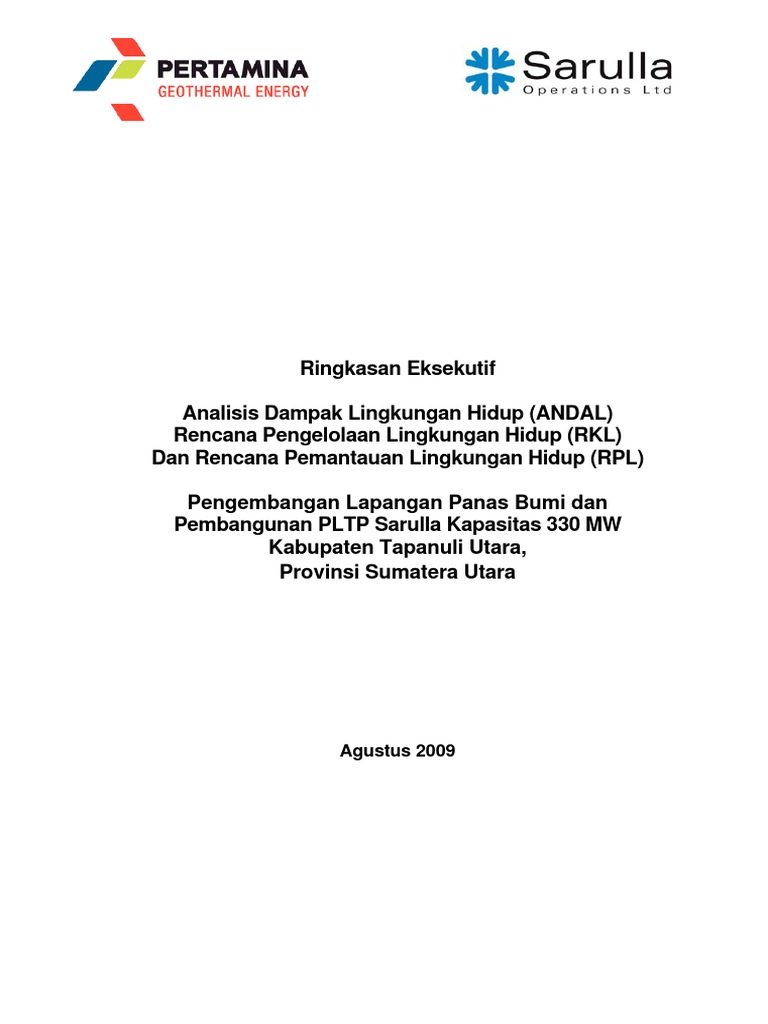 Andal PLTP Sarulla | PDF