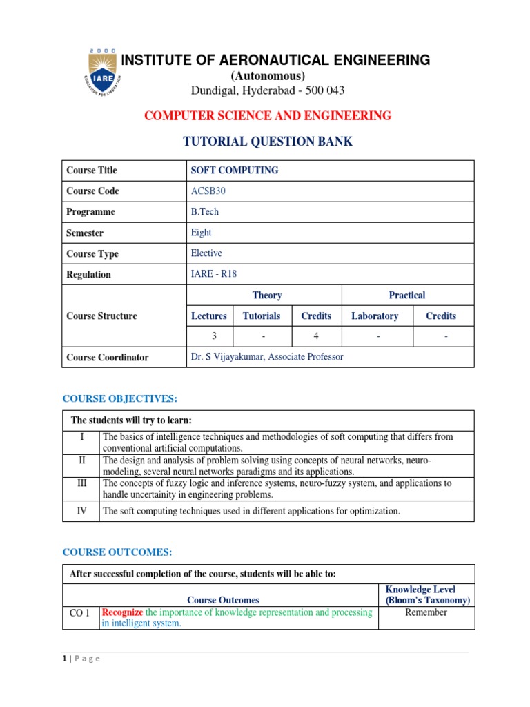SC QB | PDF | Fuzzy Logic | Artificial Neural Network