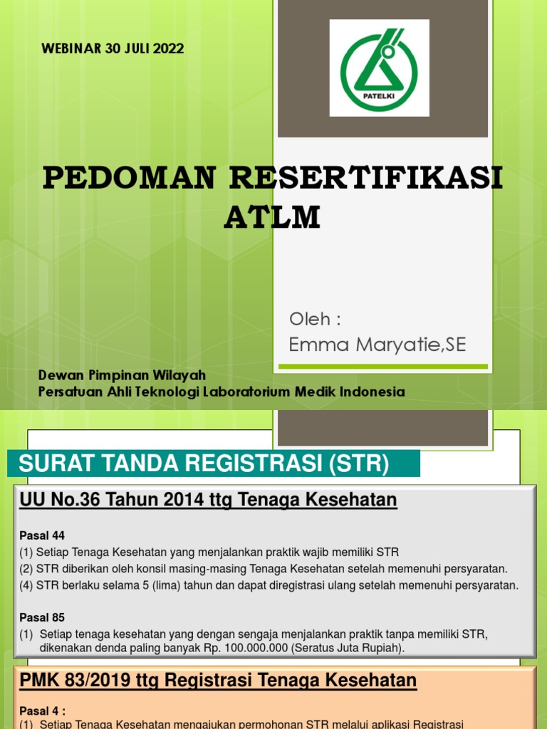 Pedoman Resertifikasi Atlm | PDF