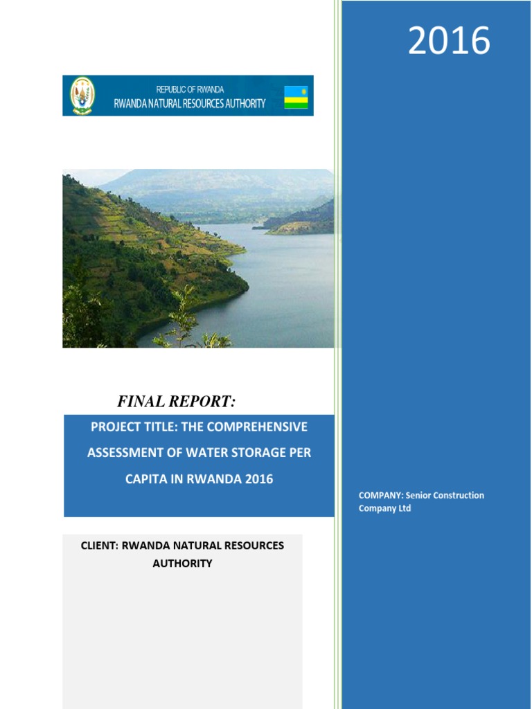 Rwanda Water Storage Assessment 2016 | PDF | Water Security | Wetland
