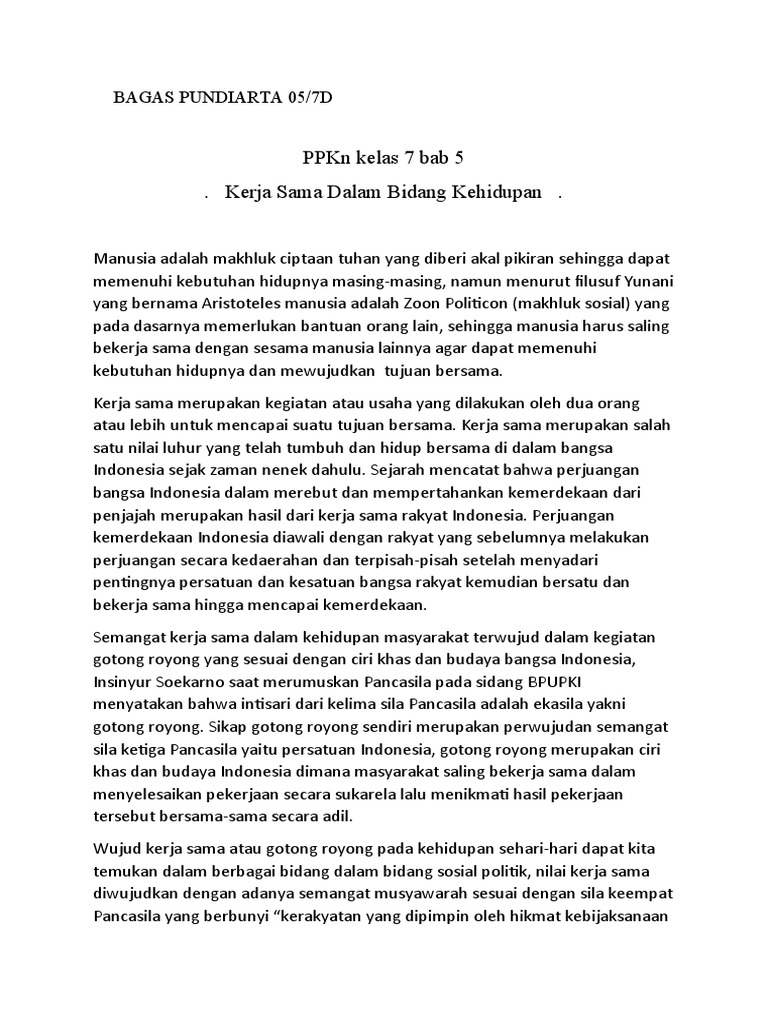 Catatan PPKN Bab 5 | PDF