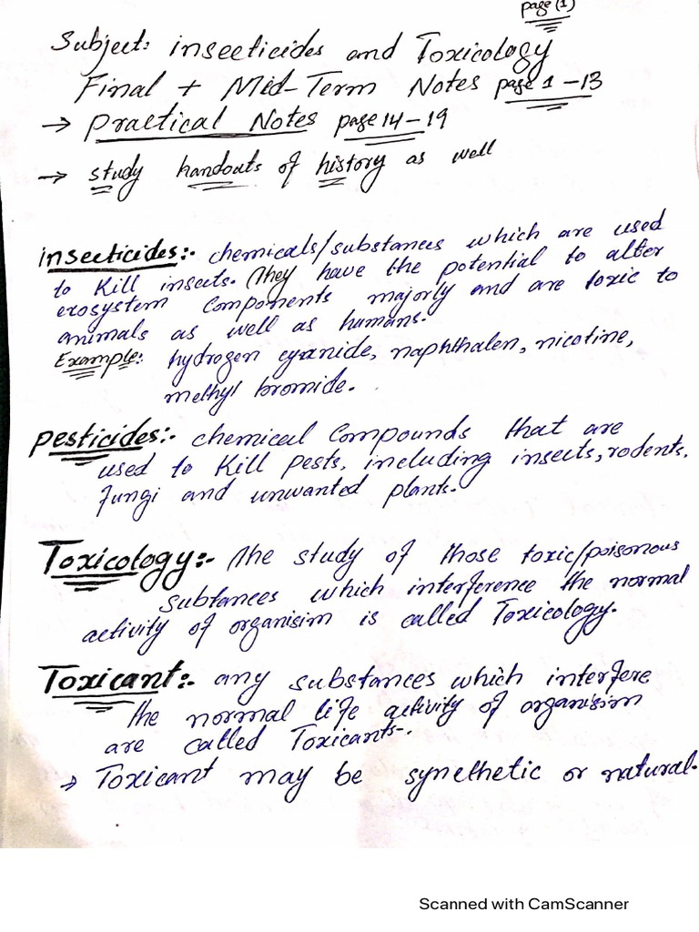 Entomology Notes 1 | PDF