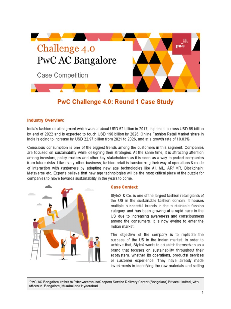 PWC Challenge 4.0: Round 1 Case Study: Industry Overview | PDF | Sustainability | Brand