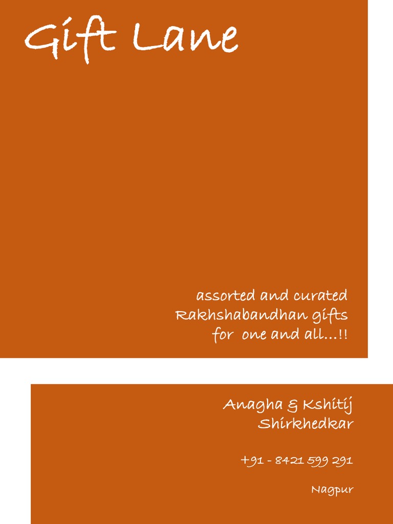 Gift Lane Rakshabandhan Catalogue | PDF
