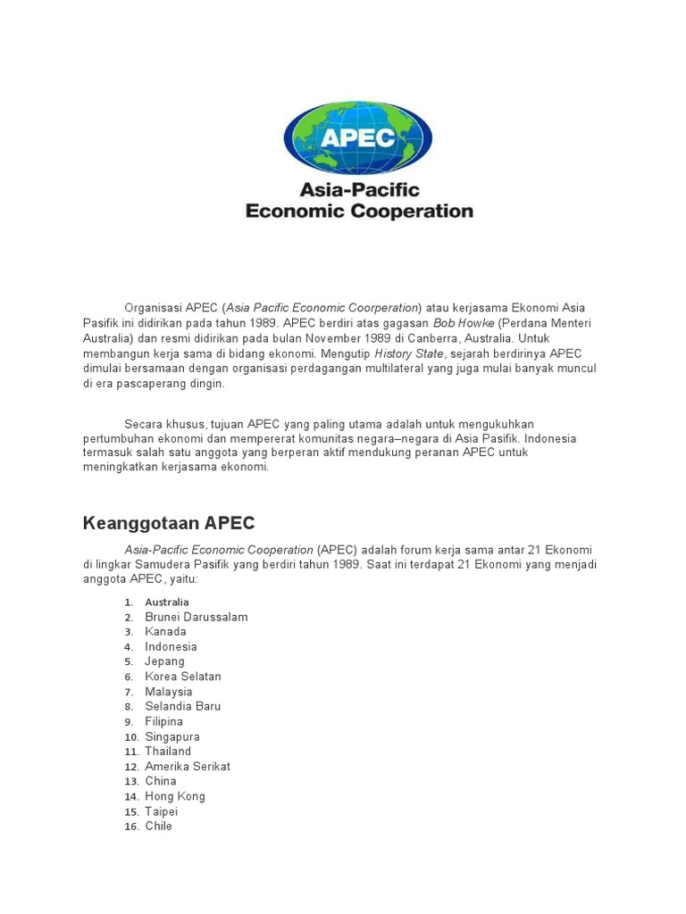 Kelompok 9 (Apec) PPKN | PDF