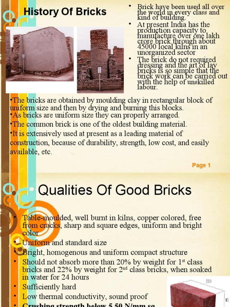 History of Bricks: Free Powerpoint Templates | PDF | Brick | Mortar ...