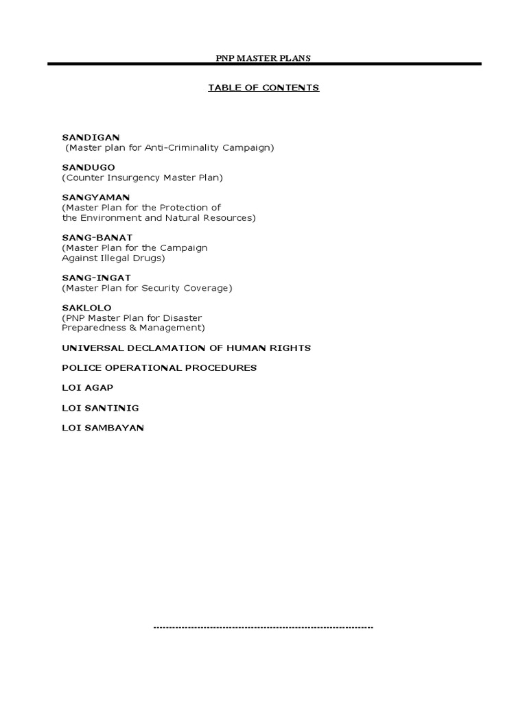 PNP Anti-Crime Master Plan | PDF | Police | Insurgency