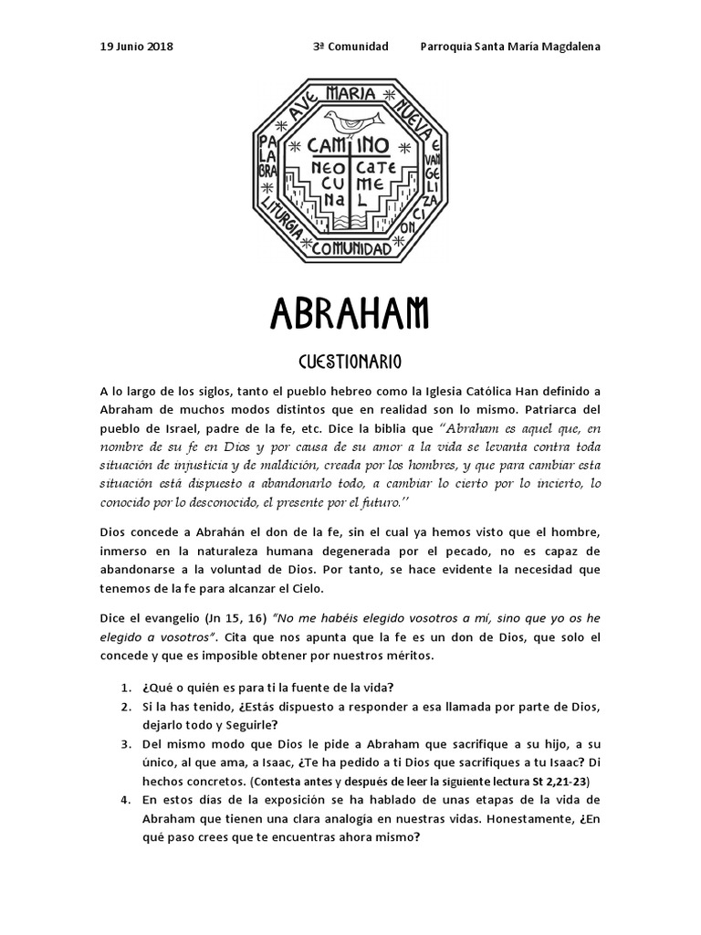 Cuestionario Abraham | PDF