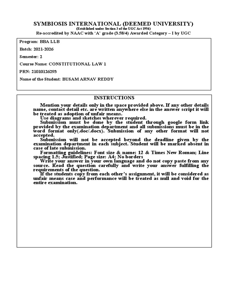 Constitutional Law 1 Pdf Double Jeopardy Crimes 