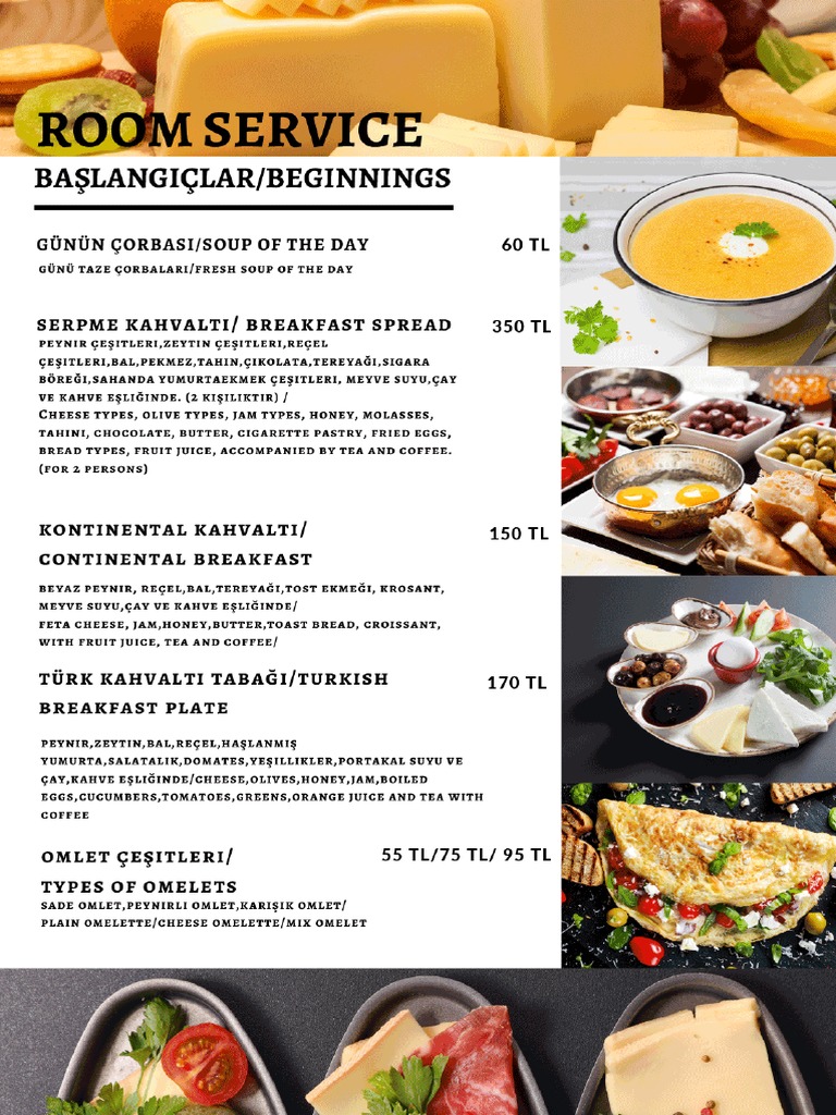 GMH Room Service Menu | PDF