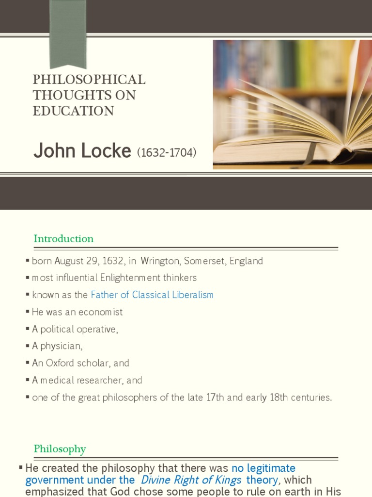 Philosophical Thougths On Education - John Locke | PDF | John Locke ...