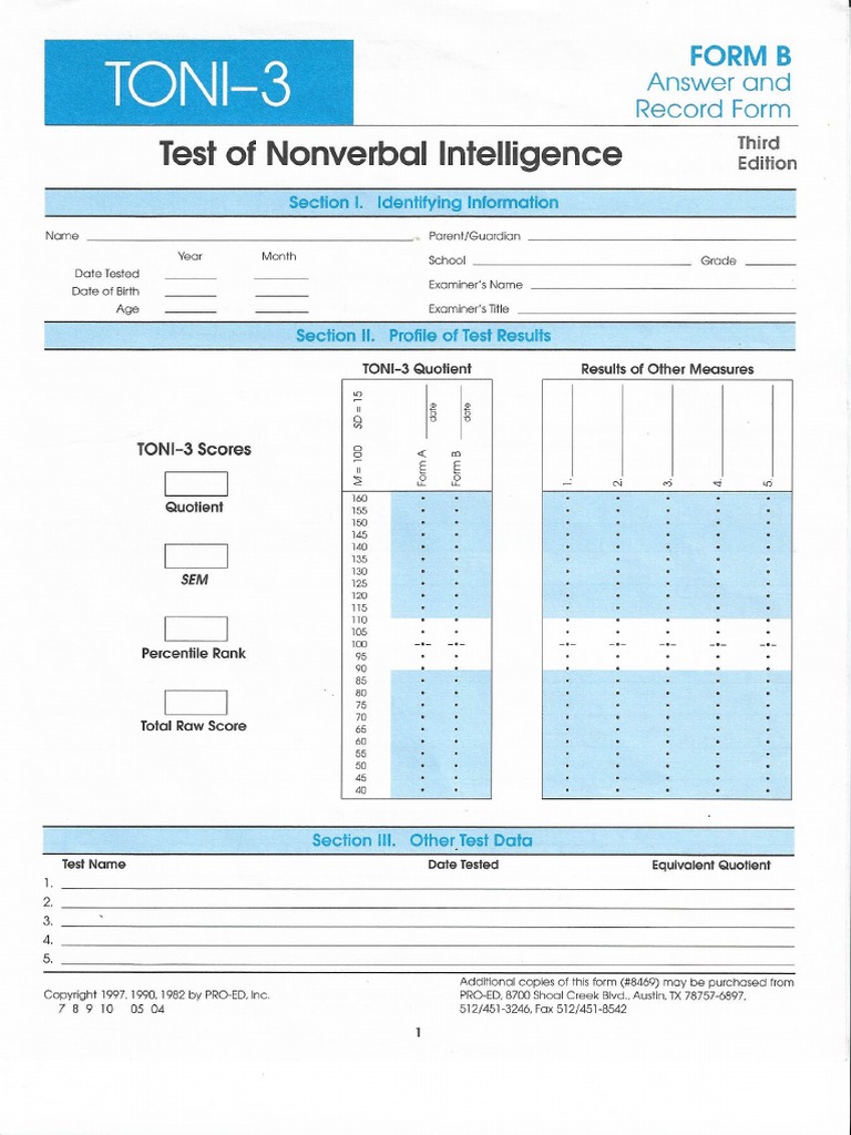 Toni-3 Form B | PDF