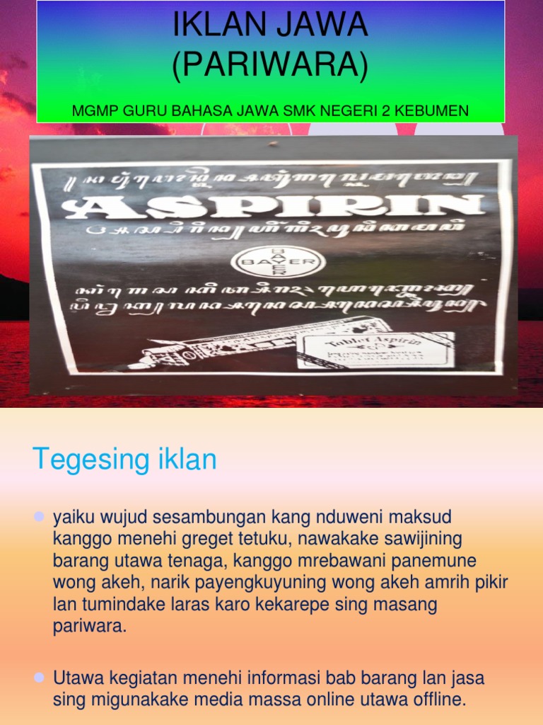 (B Jawa) Iklan Jawa | PDF