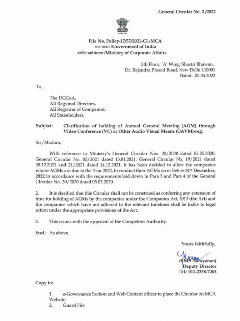 General Circular 02-2022 | PDF